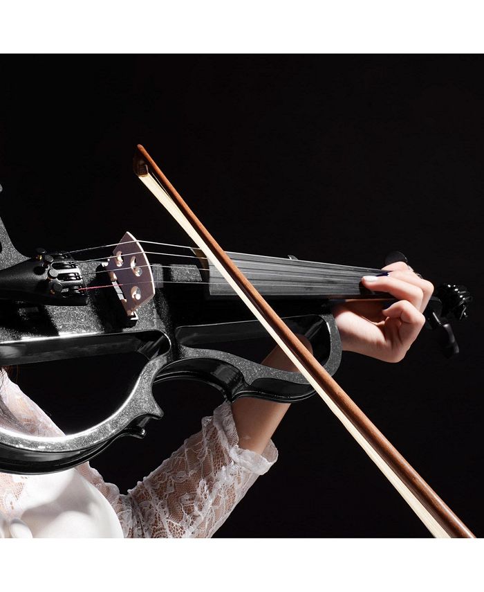 Yescom 4/4 Full Size Electric Violin Wood Silent Fiddle Fittings ...