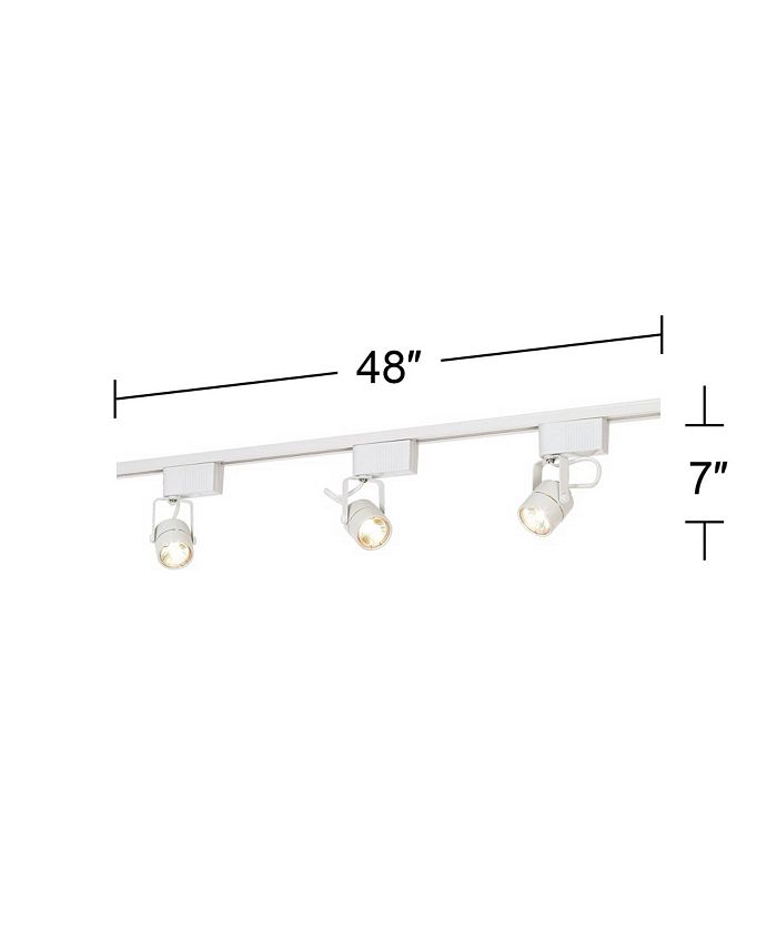 Pro Track 3-Head Wall or Ceiling Track Light Fixture Kit Linear Spot ...