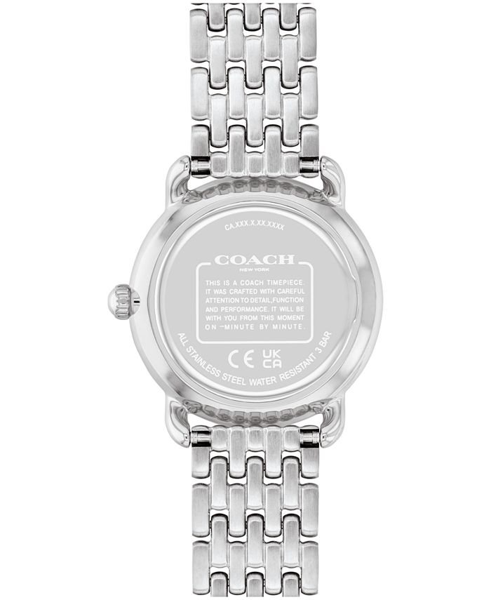 COACH Women's Silver Elliot Stainless Steel Watch 28mm - Macy's