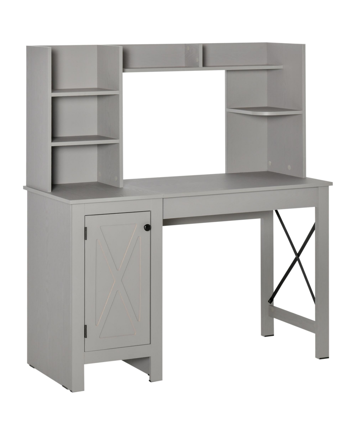Click here for Homcom Computer Office Desk W/ Hutch Storage Cabin... prices