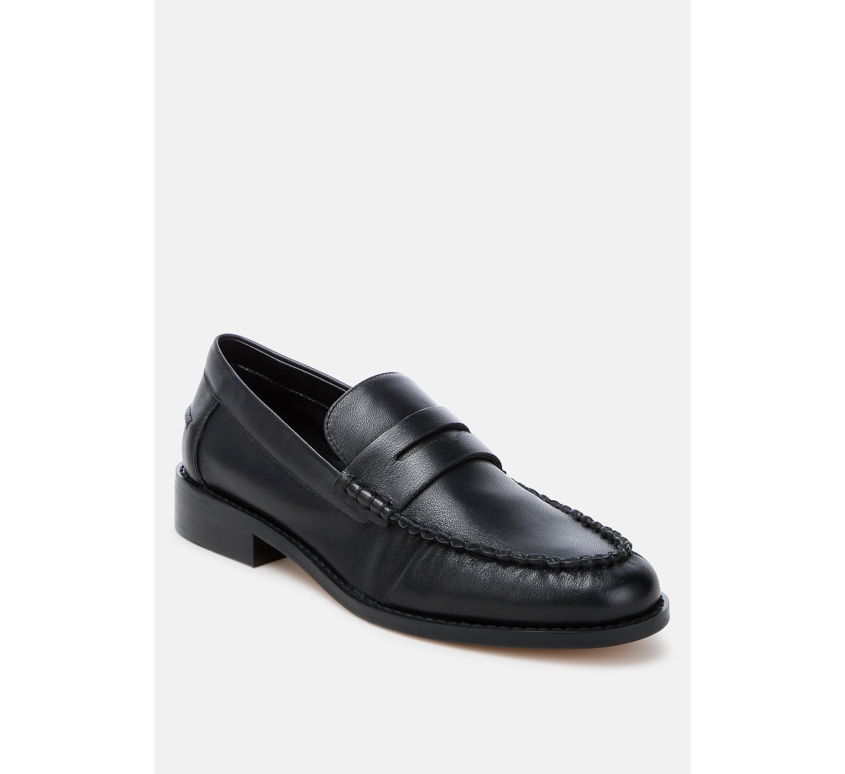 Click here for Plavia genuine leather loafers - Black prices