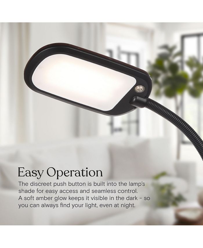 Brightech Litespan Slim LED Gooseneck Floor Lamp with Adjustable Color ...