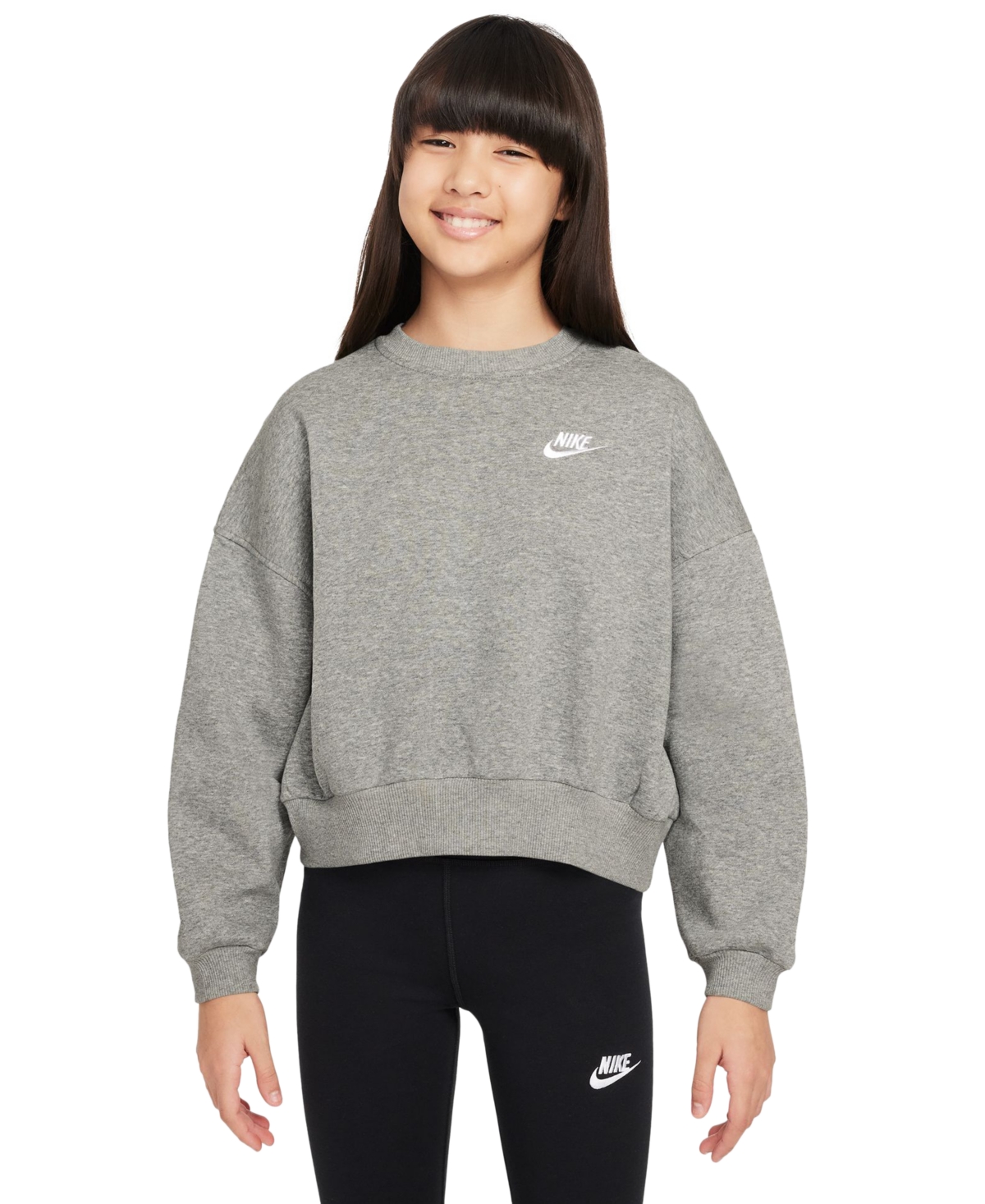 Click here for Nike Big Girls Sportswear Club Fleece Crewneck Swe... prices