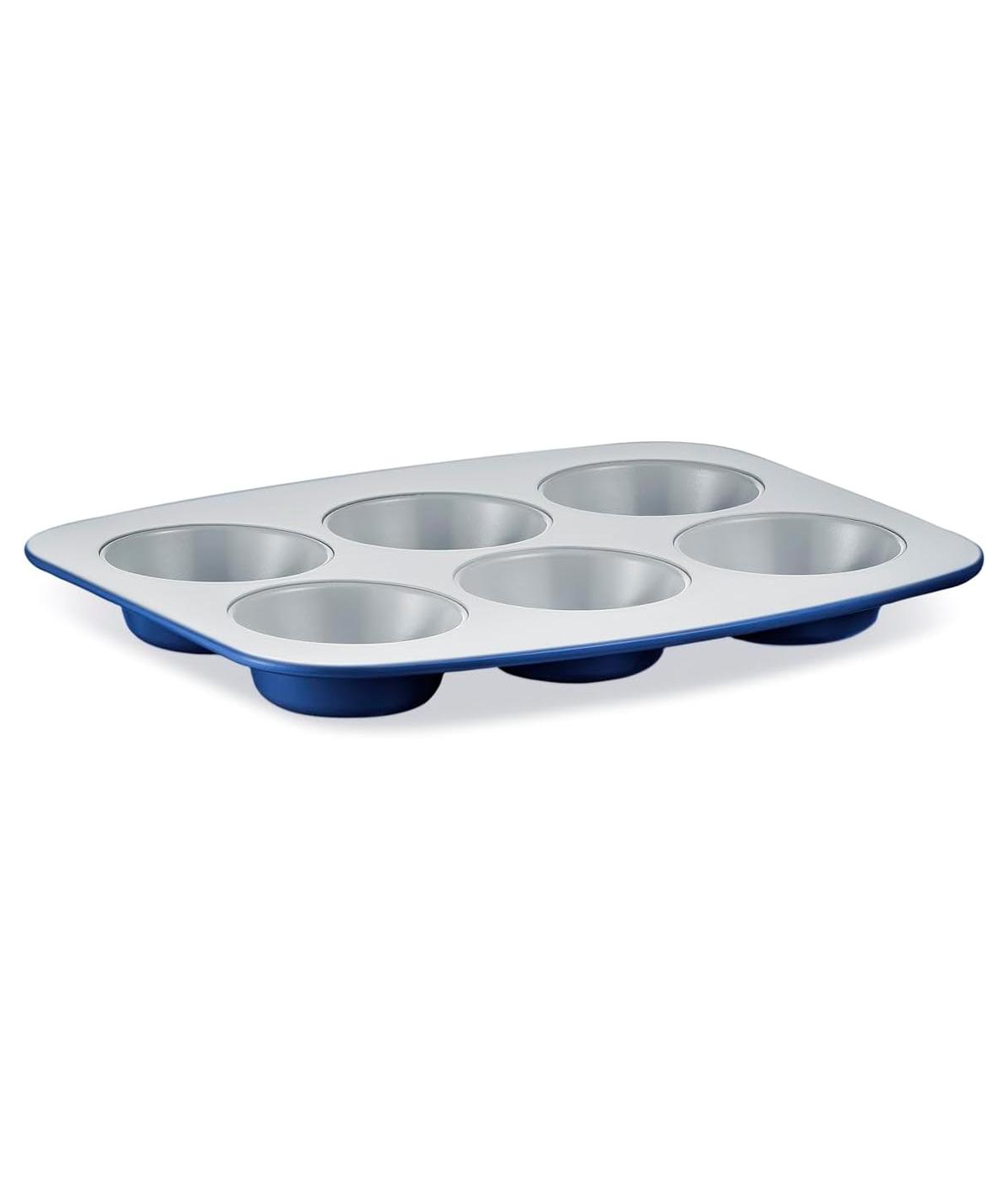 Click here for Bake with Elegance: 6-Cup Cake/Muffin Pan Set - Bl... prices