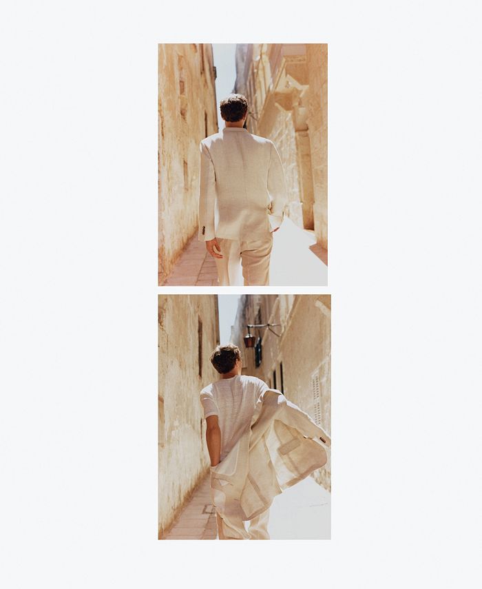 MANGO Men's Linen Slim-Fit Suit Blazer - Macy's