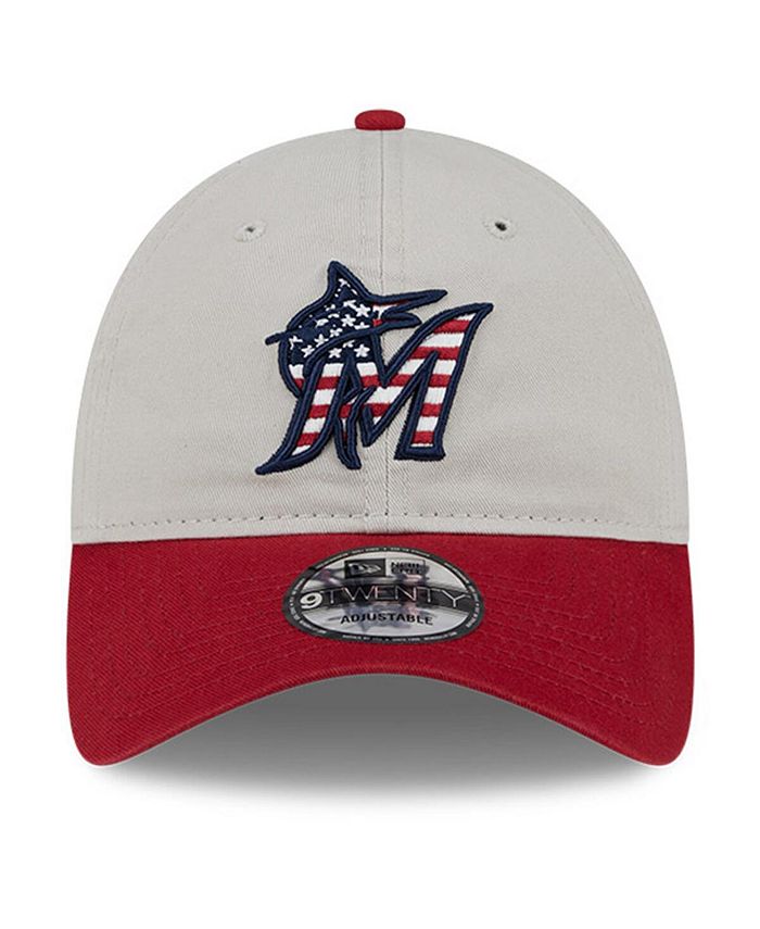 New Era Men's Red Miami Marlins 2024 Fourth of July 9TWENTY Adjustable ...
