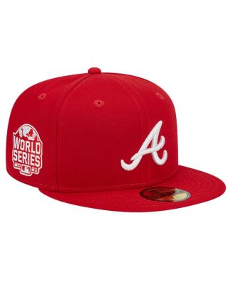 New Era Men's Red Atlanta Braves Logo 59FIFTY Fitted Hat - Macy's