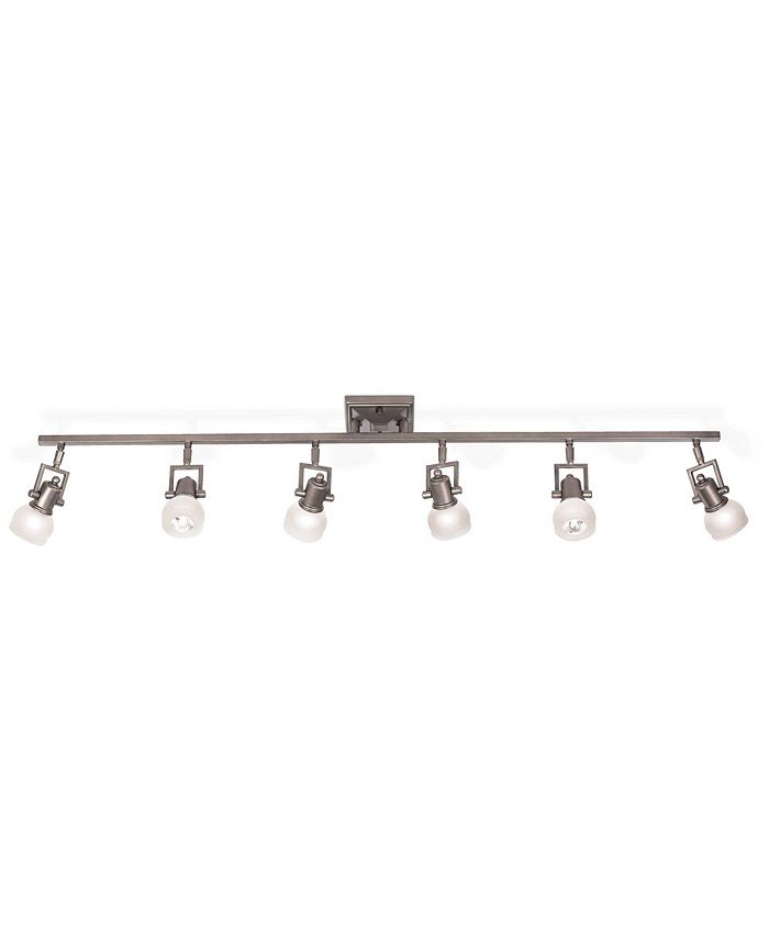 Pro Track Chace 6-Head LED Complete Ceiling Track Light Fixture Kit ...