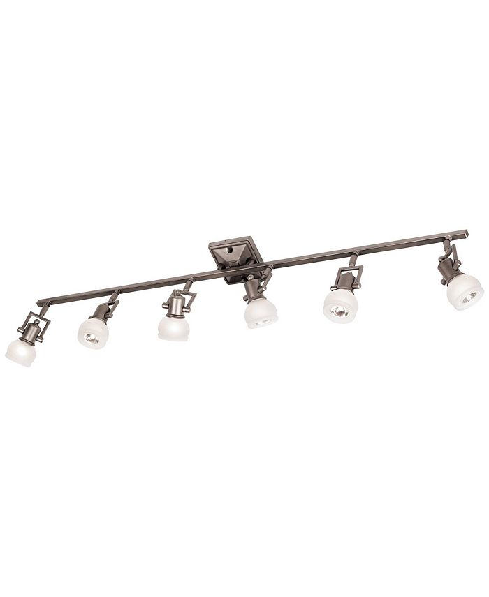 Pro Track Chace 6-Head LED Complete Ceiling Track Light Fixture Kit ...