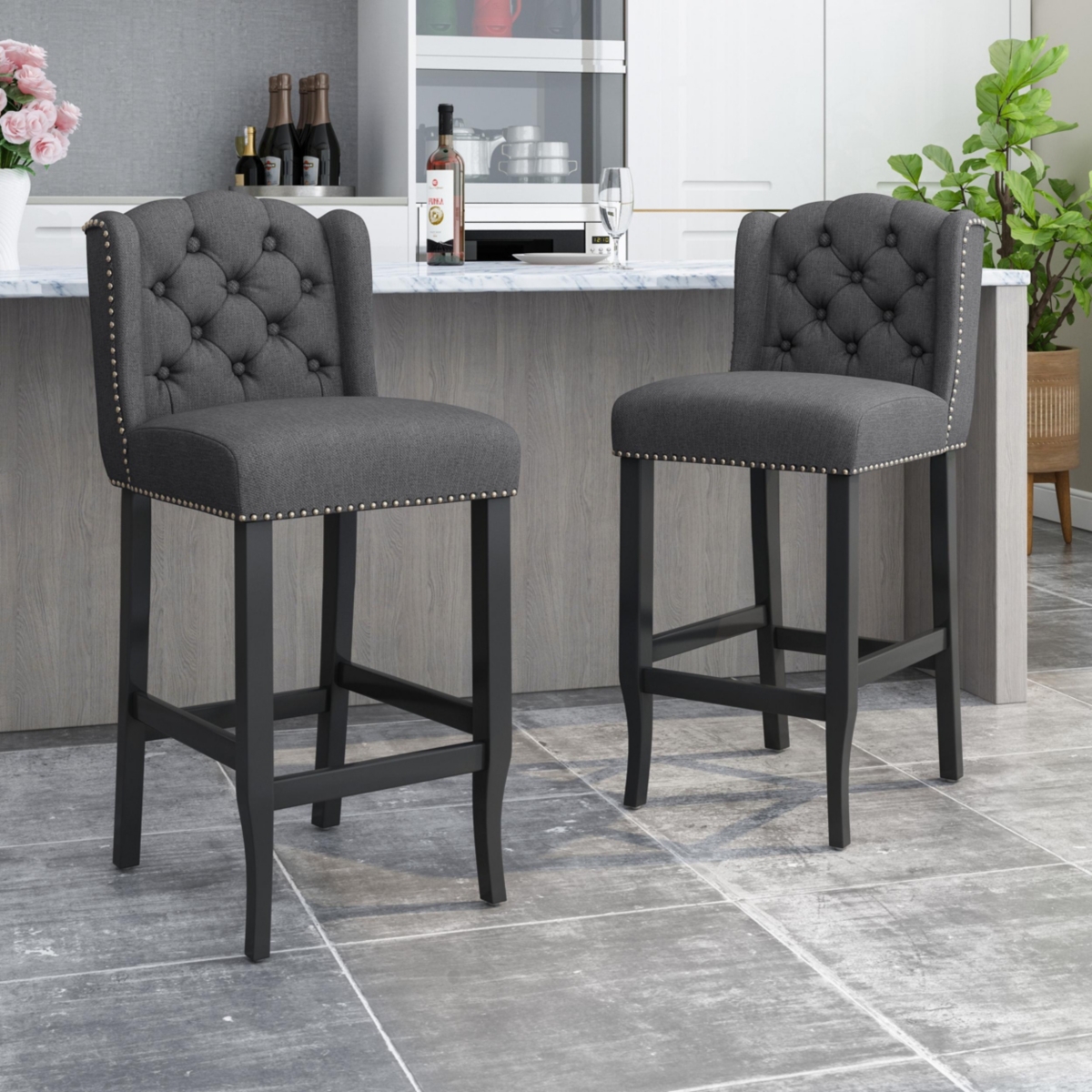 Click here for Streamdale Sophisticated Upholstered Button-Tufted... prices