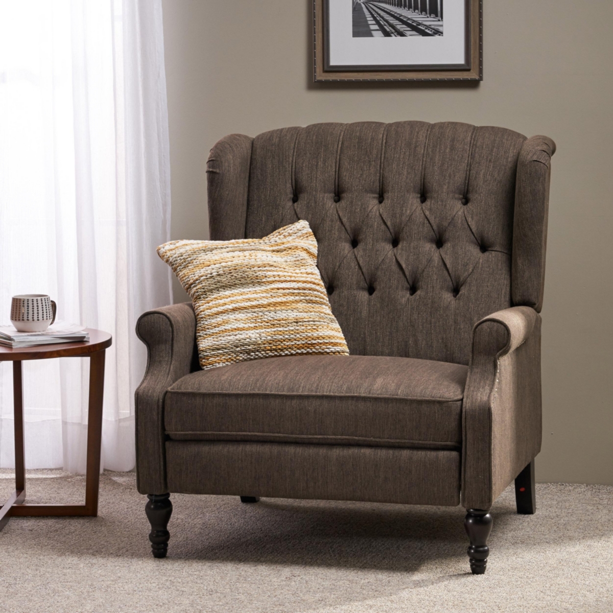 Click here for Streamdale Diamond Stitch Wingback Manual Recliner... prices