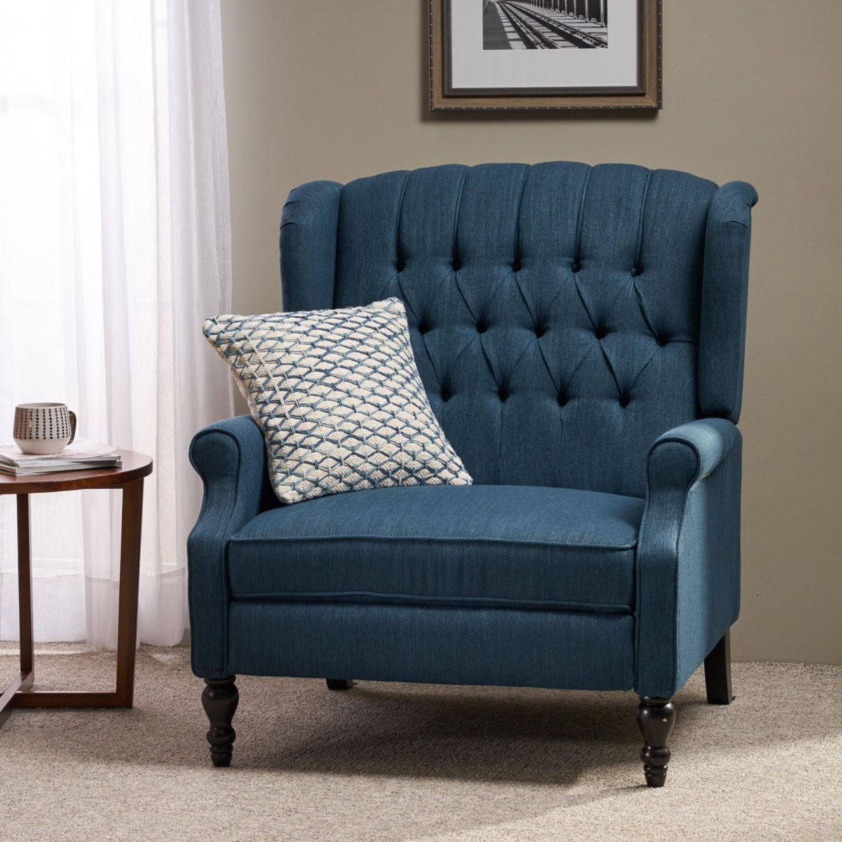 Click here for Streamdale Diamond Stitch Wingback Manual Recliner... prices