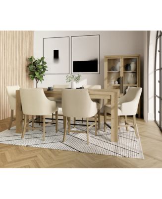 7pc Counter Height Dining Set (Davie Table & 6 Nelin Stools) - Macy's
