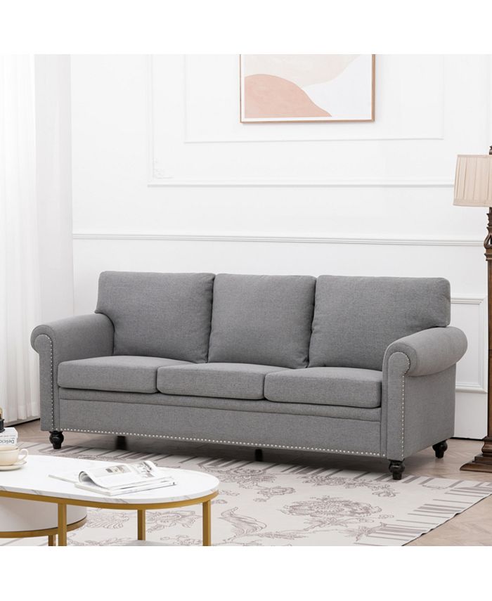 Simplie Fun Contemporary Style Elegant Sofa with Pocket Spring Seat for ...