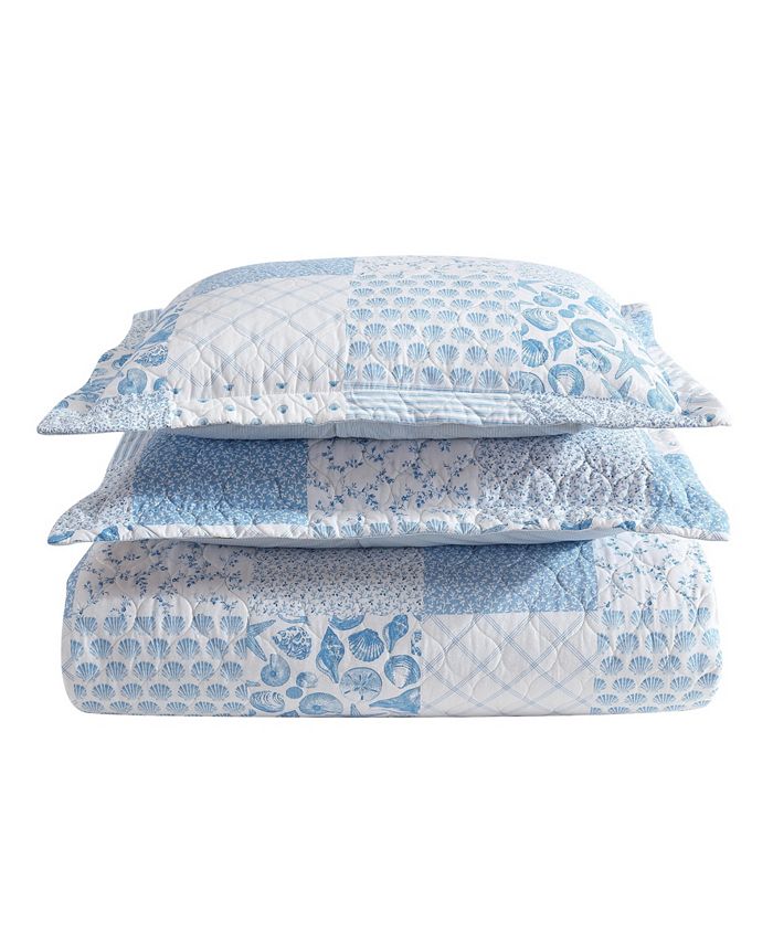 Laura Ashley Colleens Reversible 2 Piece Quilt Set, Twin - Macy's