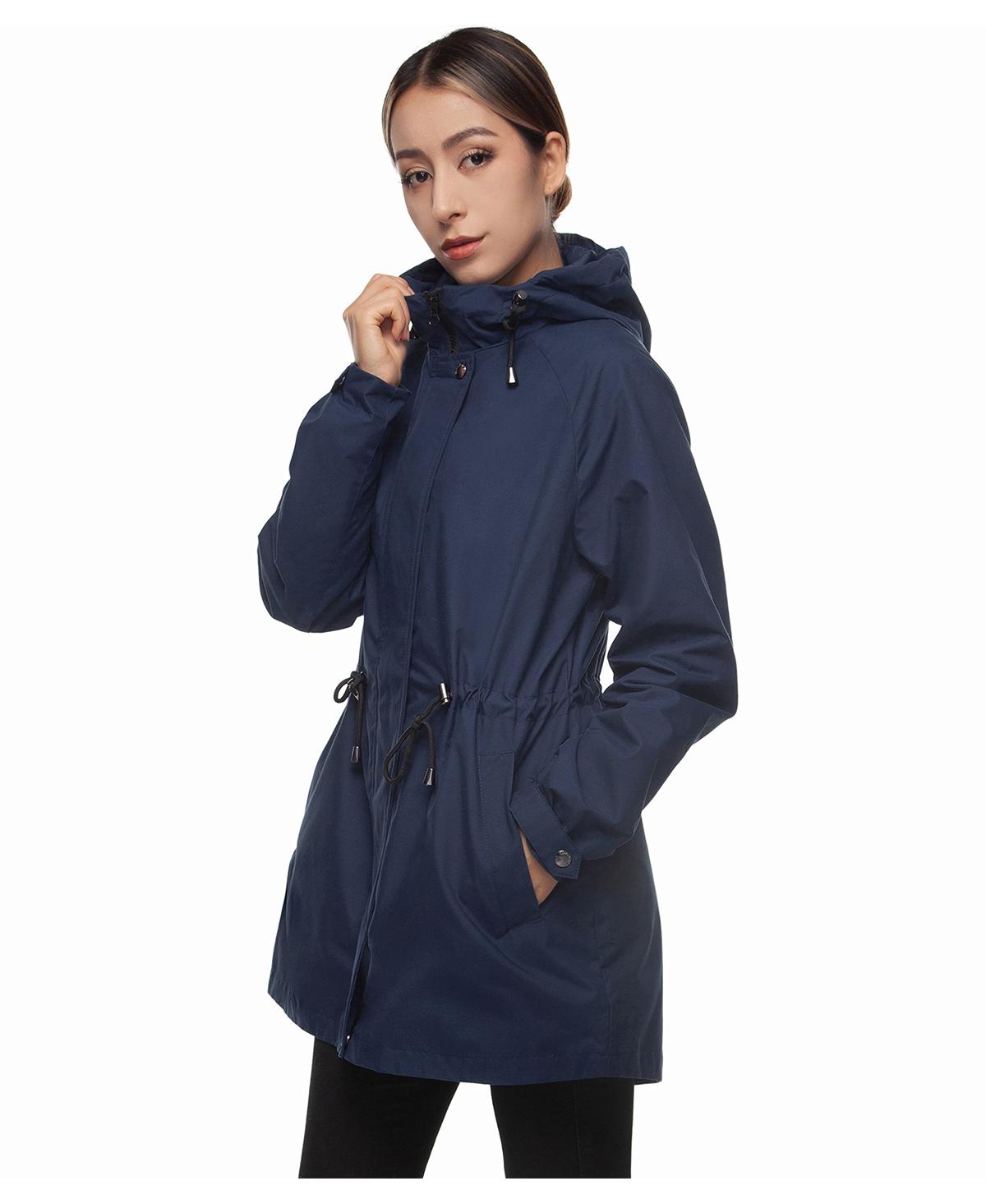 Click here for Rokka&Rolla Womens Hooded Anorak Trench Coat - Nav... prices
