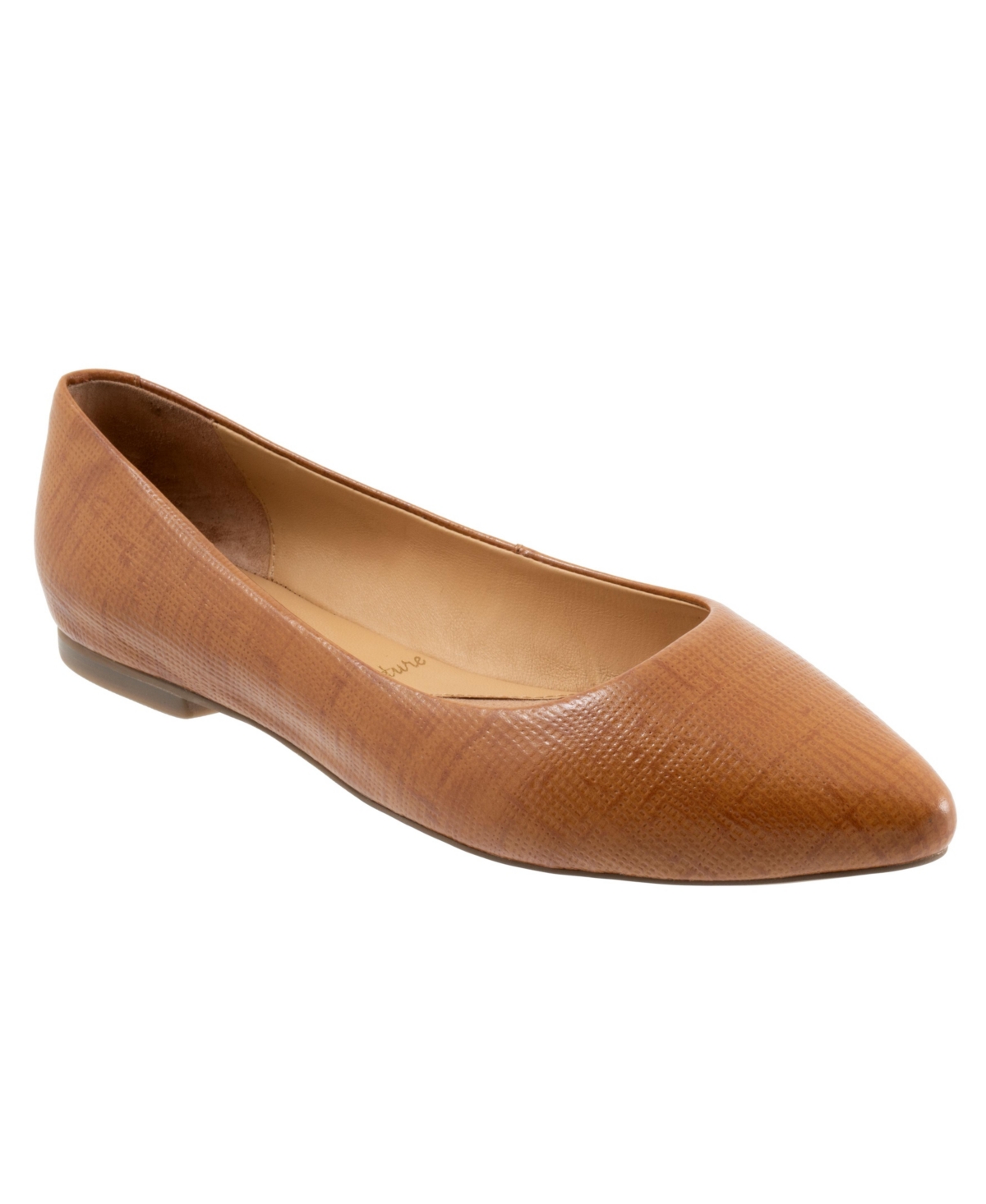 Click here for Trotters Estee Flat - Luggage embossed prices