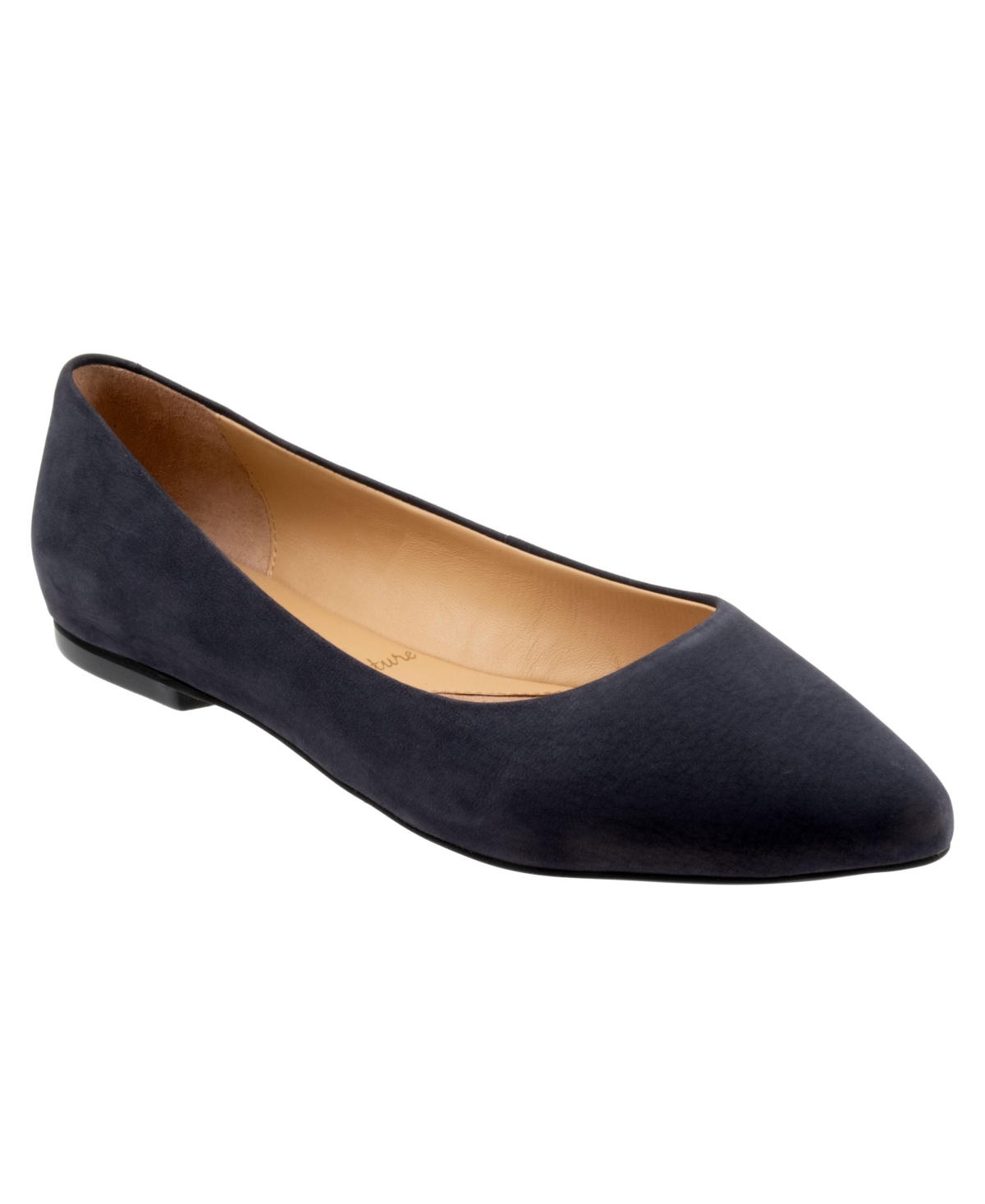 Click here for Trotters Estee Flat - Navy nubuck prices