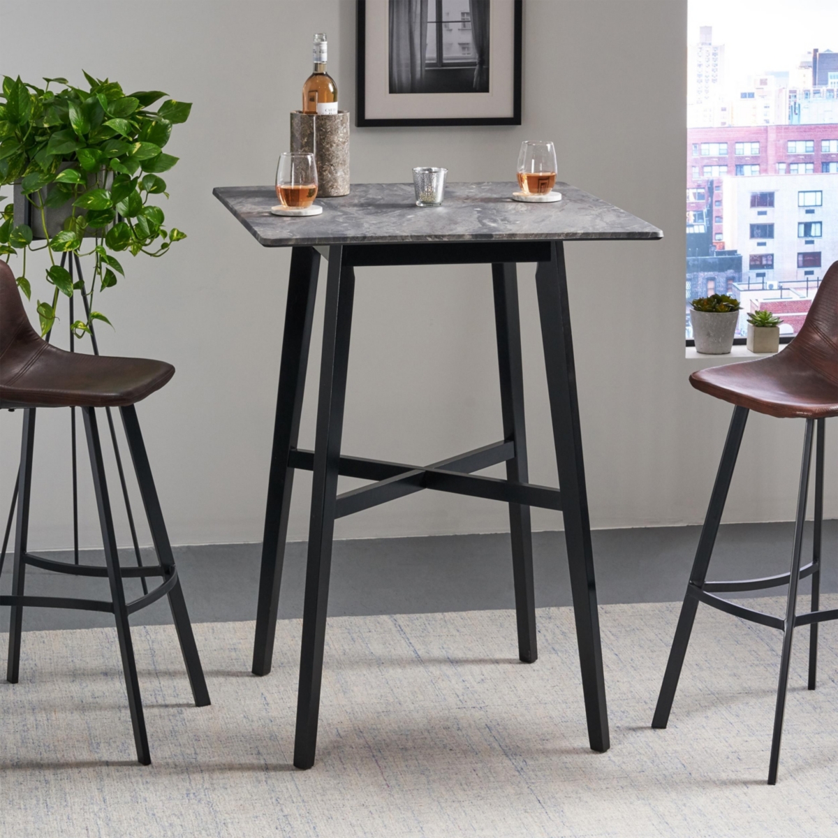 Click here for Streamdale Modern Laminate Bar Table for Dining  K... prices