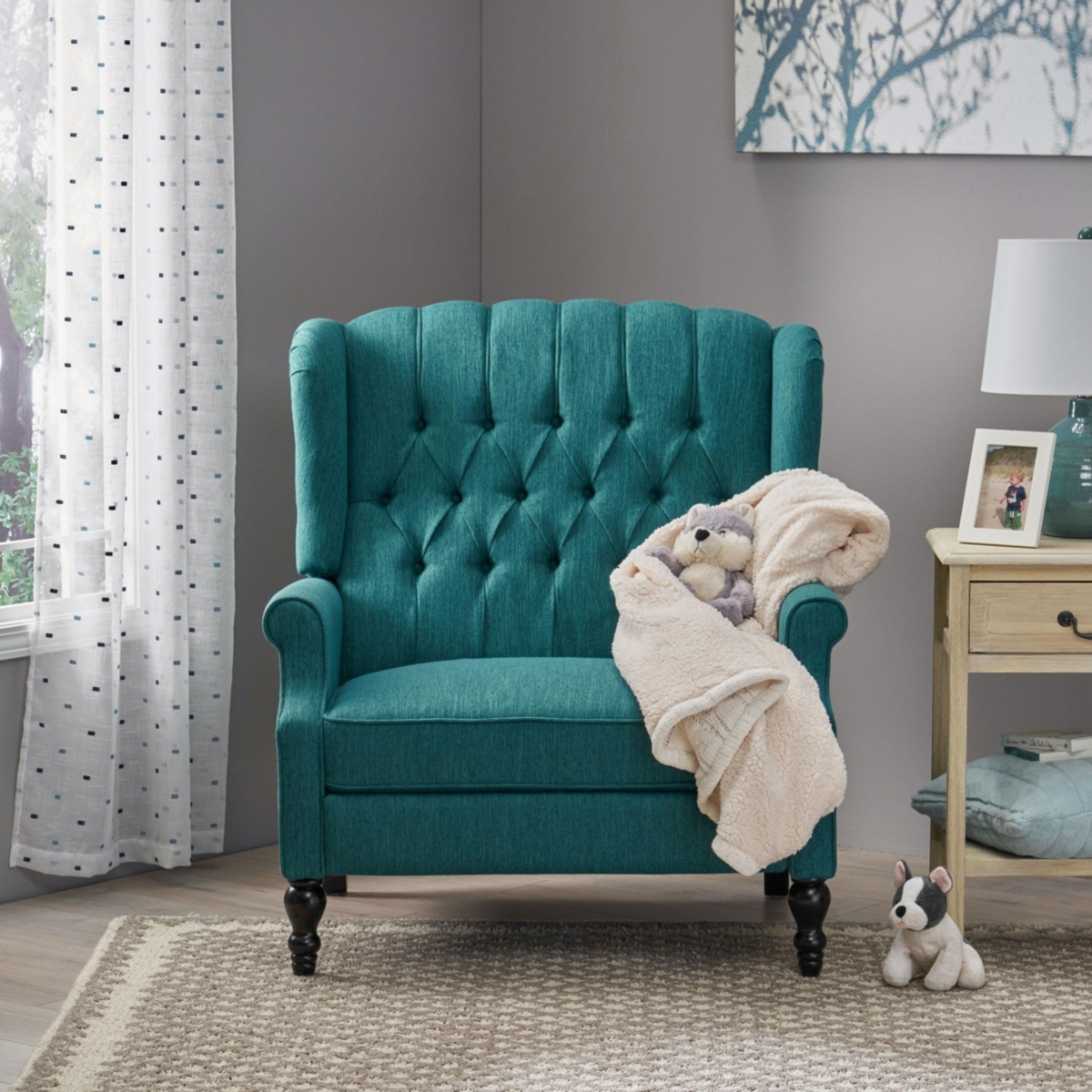 Click here for Streamdale Diamond Stitch Wingback Manual Recliner... prices
