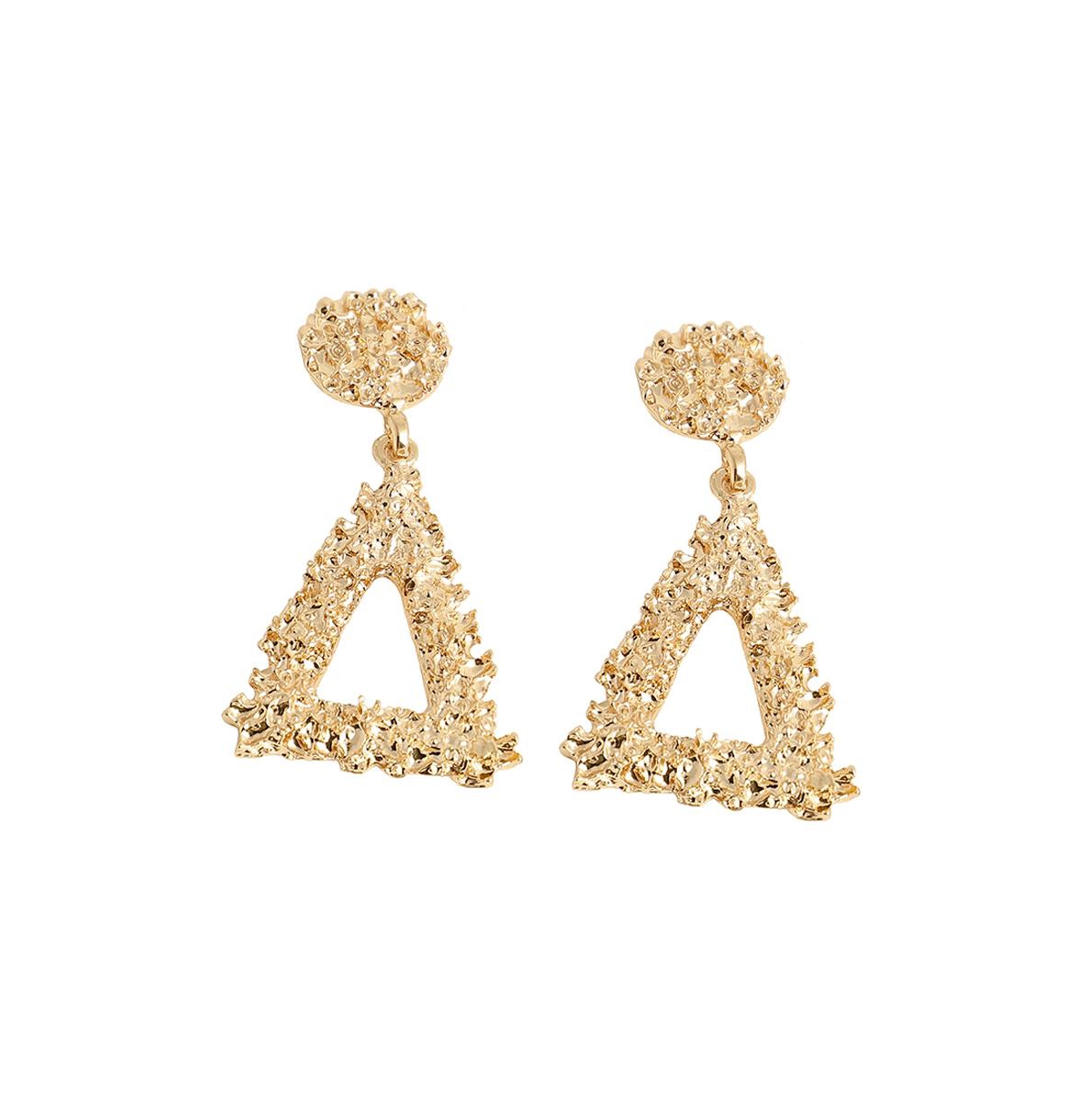 Click here for Sohi Womens Corroded Drop Earrings - Gold prices