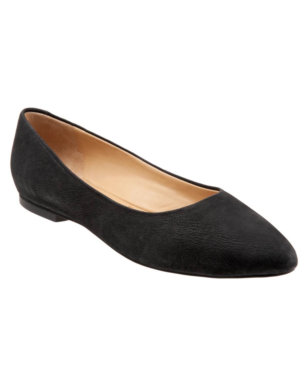 Click here for Trotters Estee Flat - Black nubuck prices
