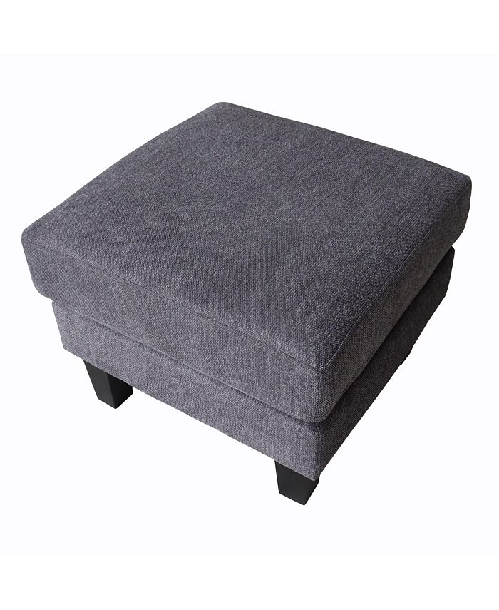 Simplie Fun Cozy Ottoman with Pocket Coil Cushion and Sturdy Legs - Macy's