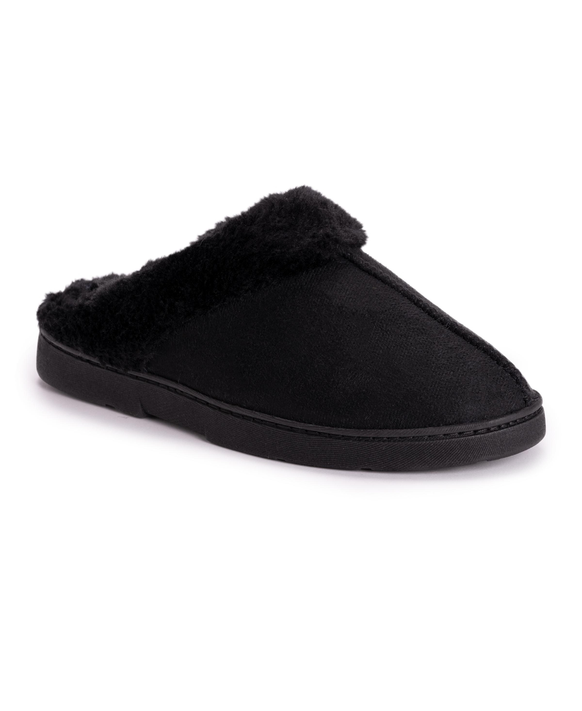 Click here for Muk Luks Womens Faux Suede Clog Slippers - Black prices