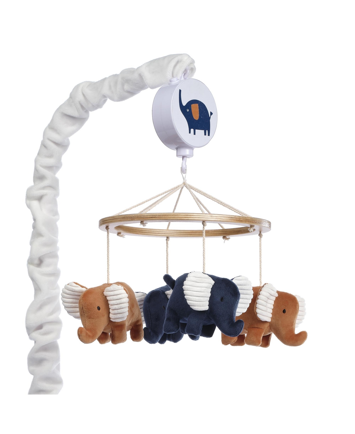 Click here for Lambs & Ivy Playful Elephant Blue/White Musical Ba... prices