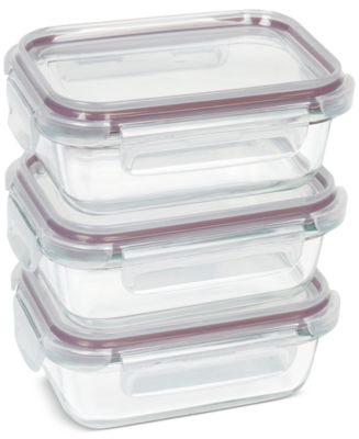 Sedona Kitchen 3-Pack Rectangular Glass Food Storage Container Set - Macy's