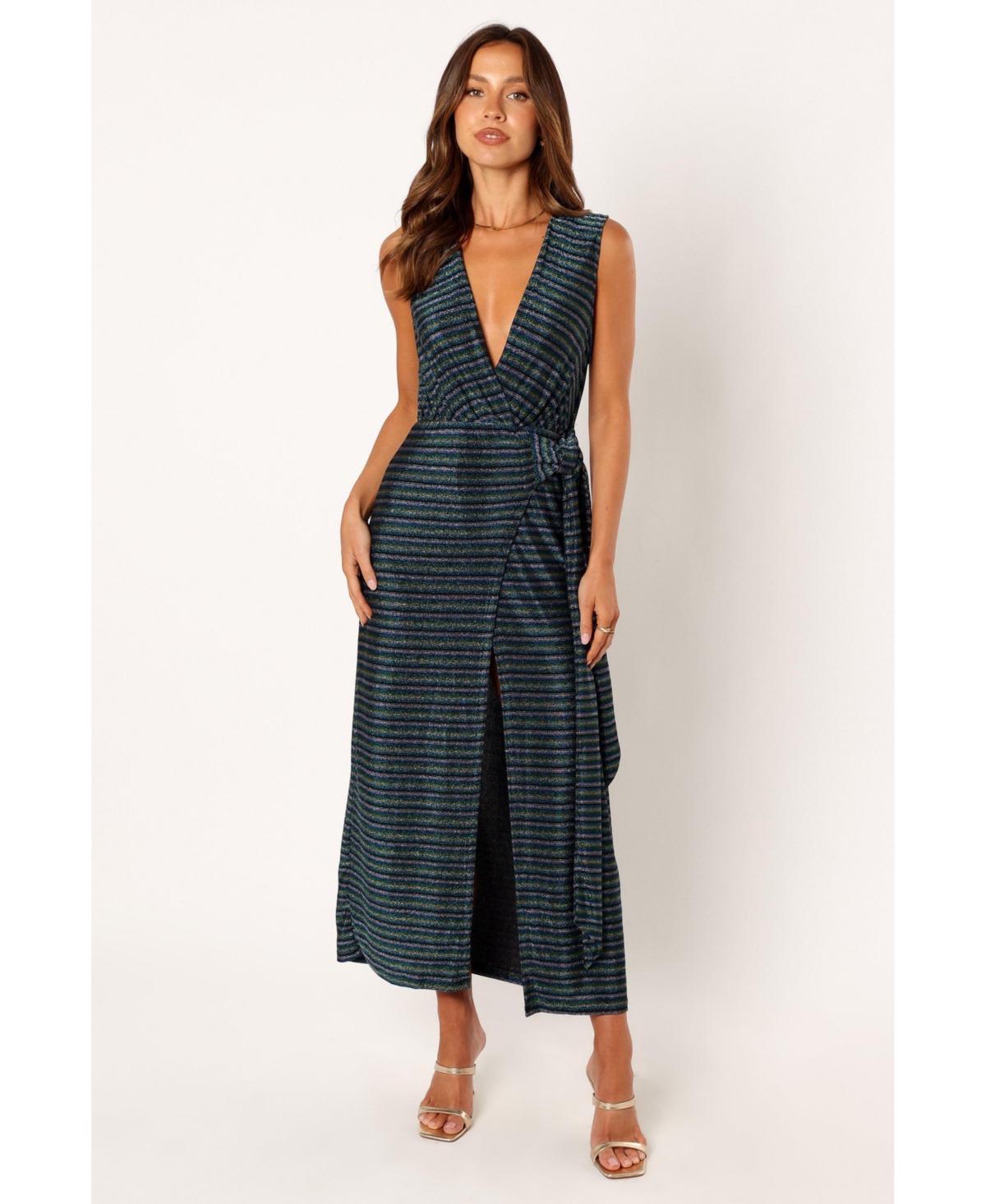 Click here for Petal and Pup Womens Tahlia Wrap Midi Dress - Blue... prices