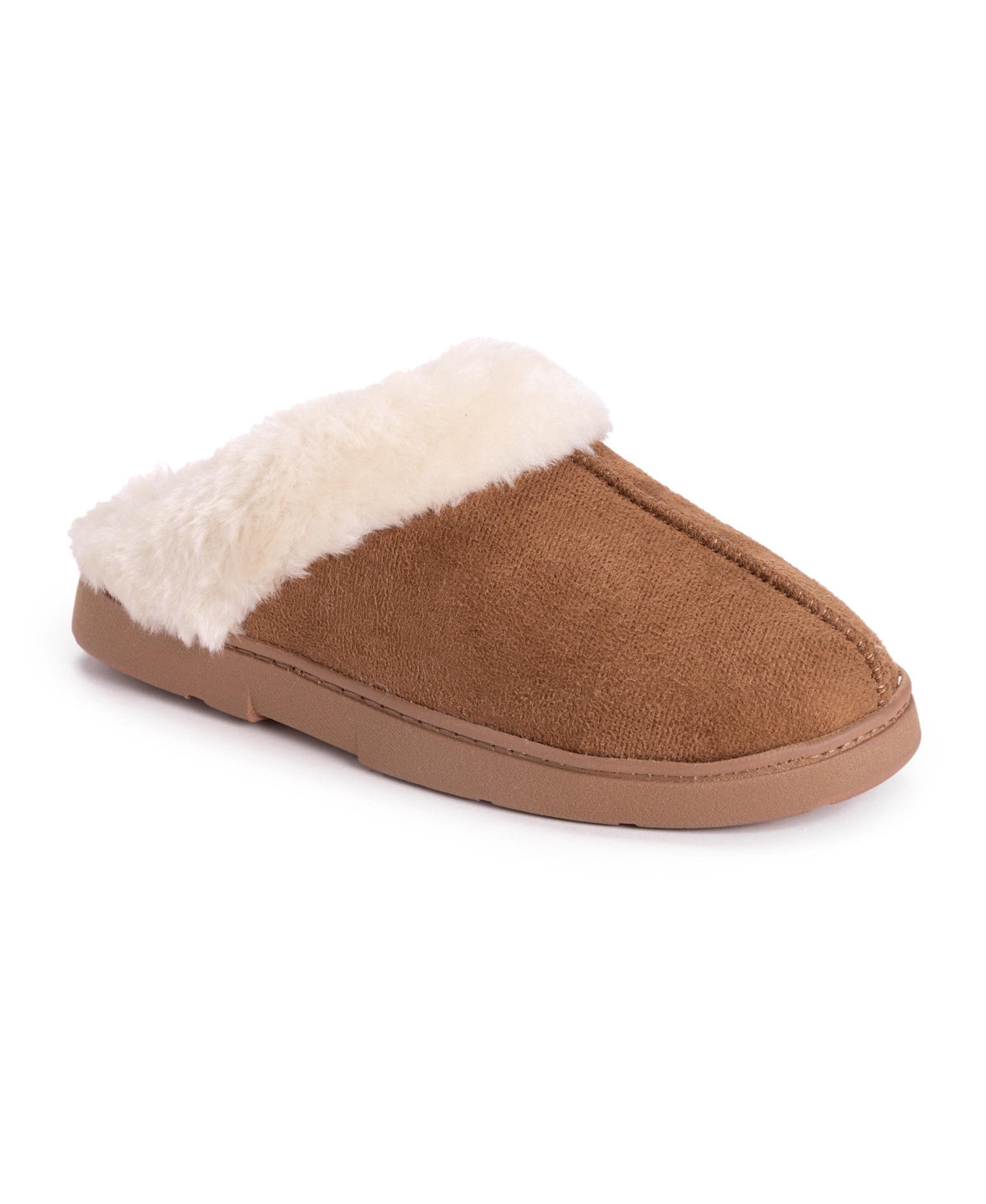 Click here for Muk Luks Womens Faux Suede Clog Slippers - Caramel prices