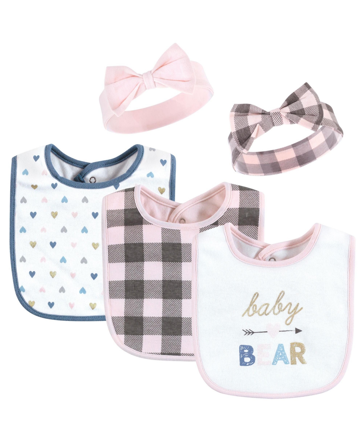 Click here for Hudson Baby Baby Girls Soft Cotton Bib & Headwear... prices