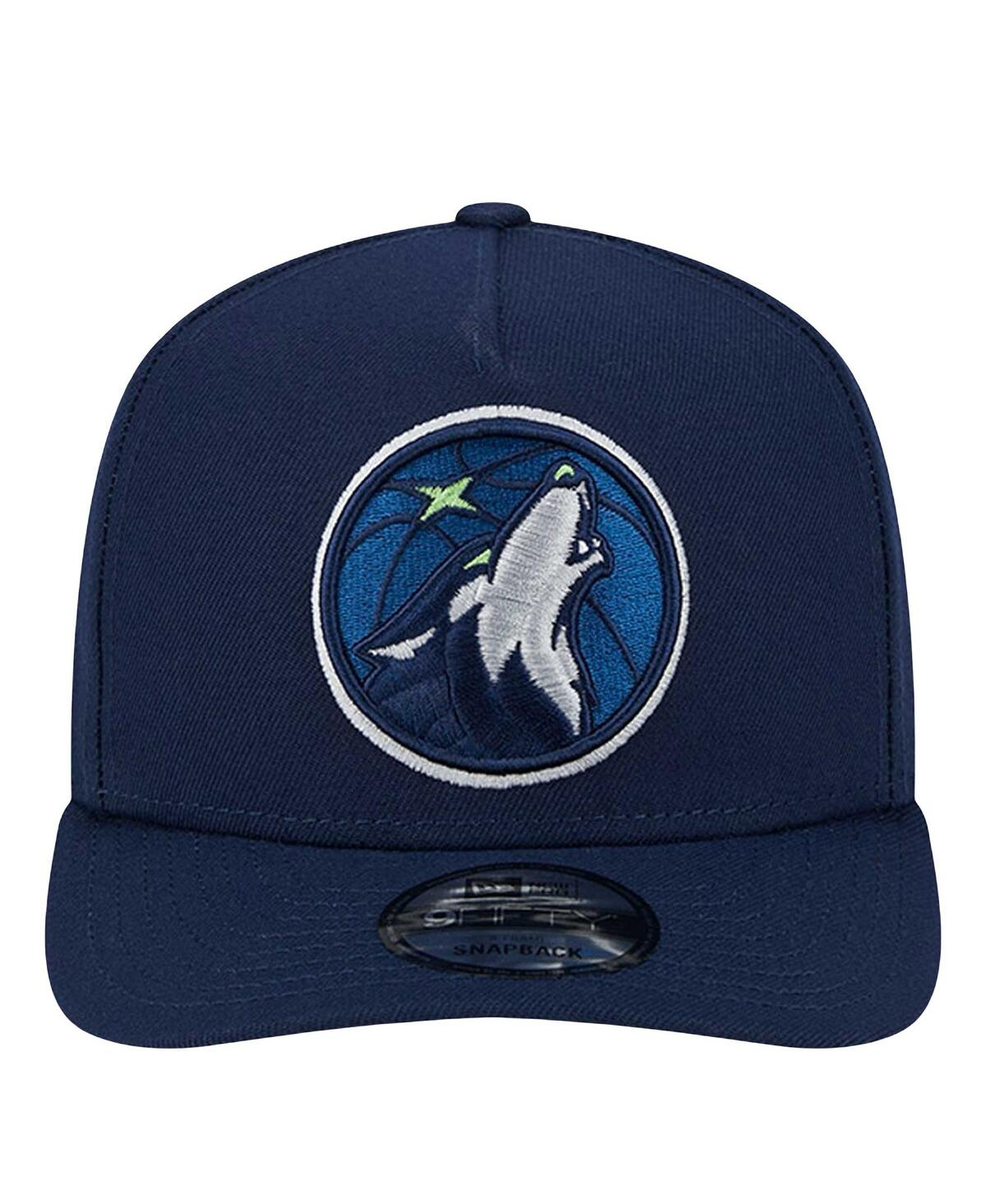 New Era Men's Navy Minnesota Timberwolves Logo A-frame 9fifty Snapback ...