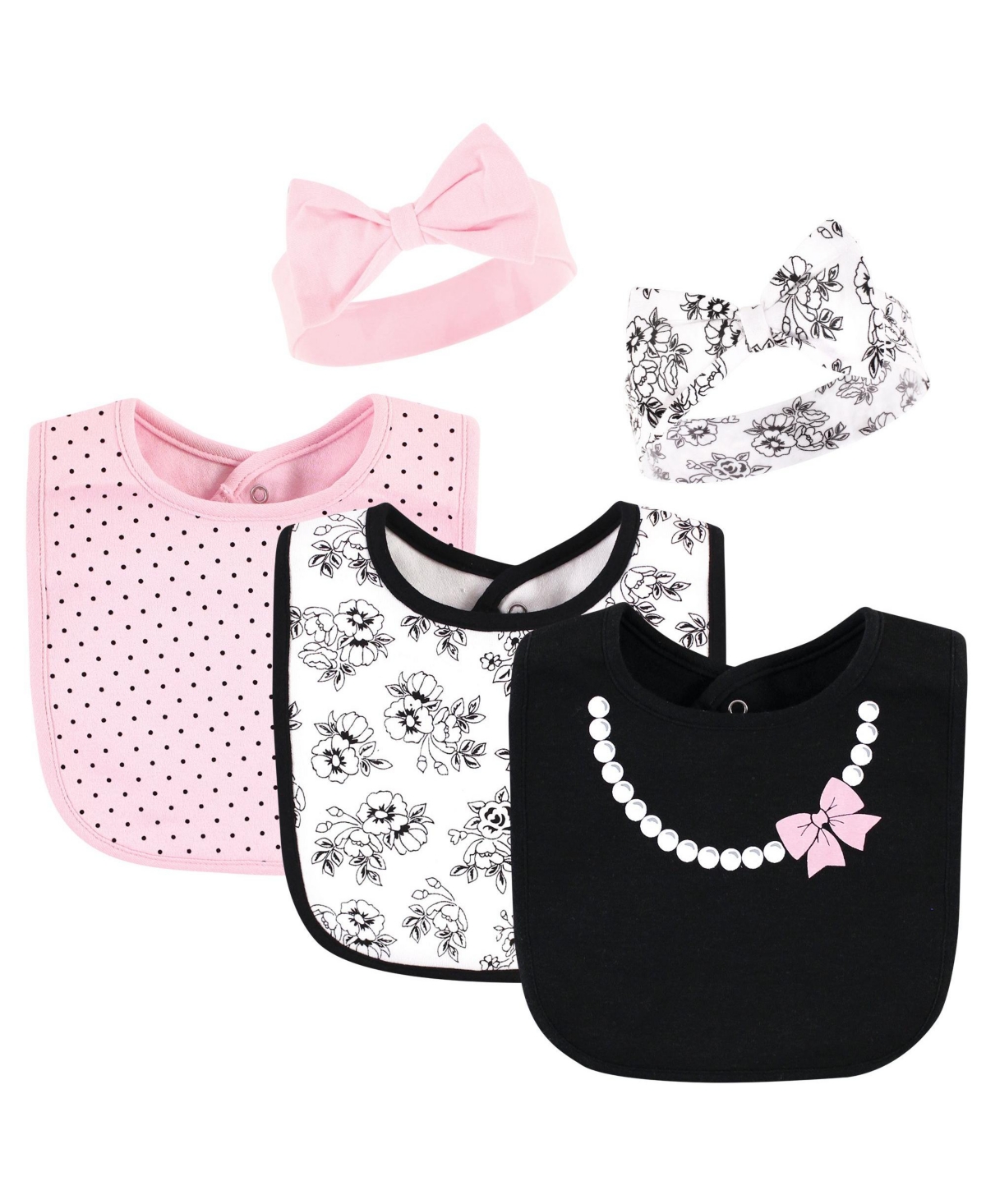 Click here for Hudson Baby Baby Girls Soft Cotton Bib & Headwear... prices