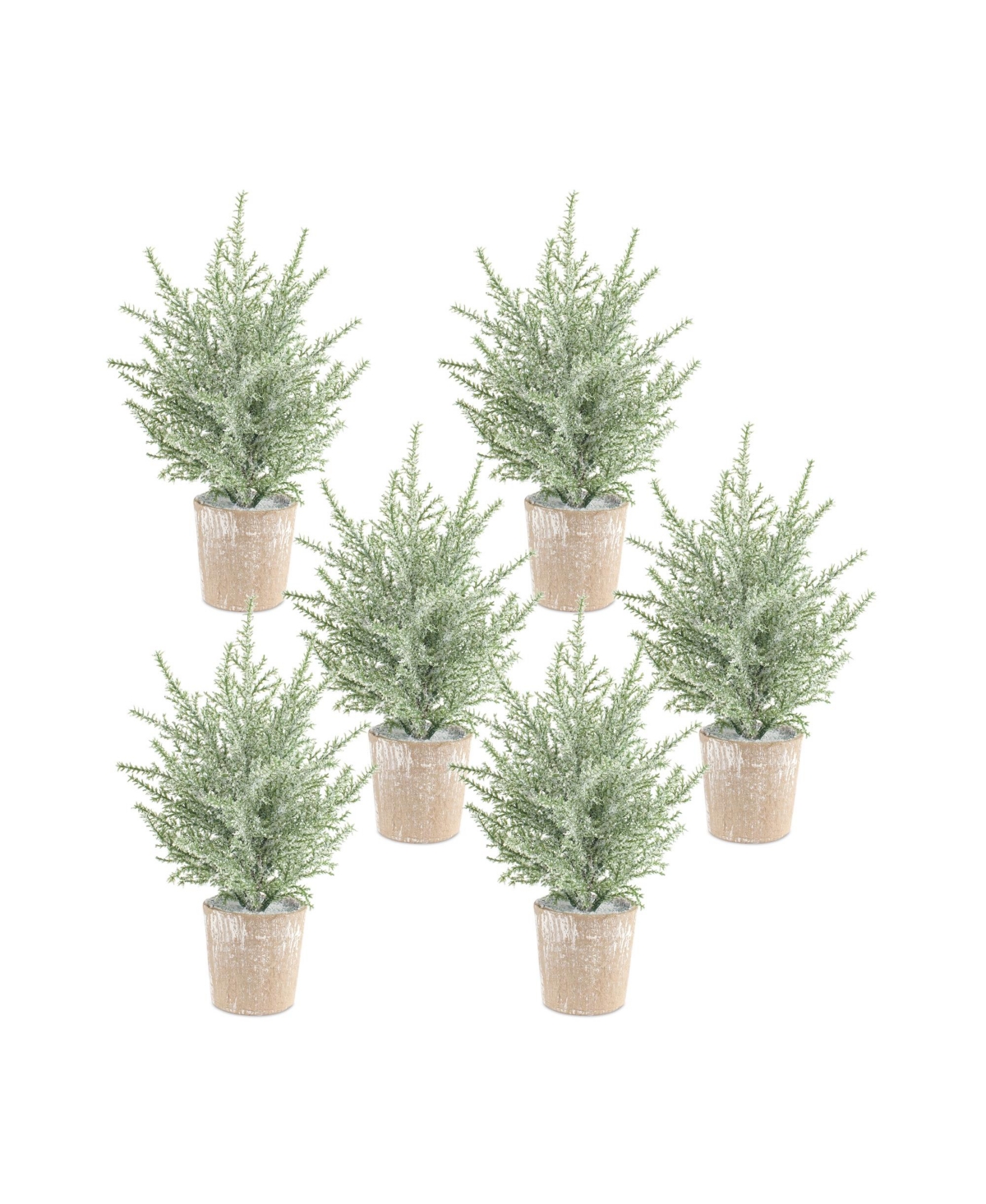 Click here for Premium Quality Potted Icy Pine Tree Set - Pack of... prices