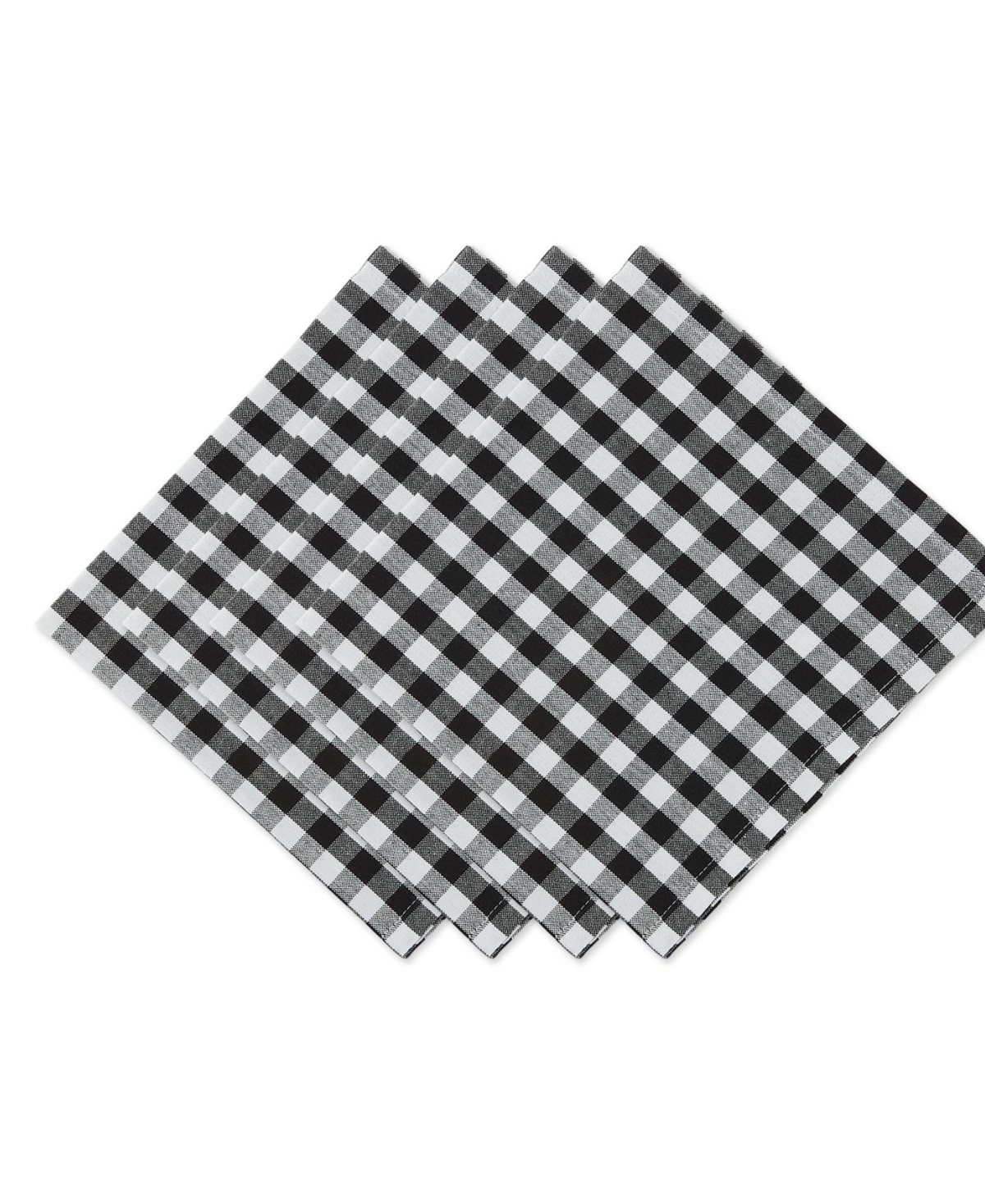 Click here for Design Imports Gingham Napkin Set of 4 - Black Whi... prices