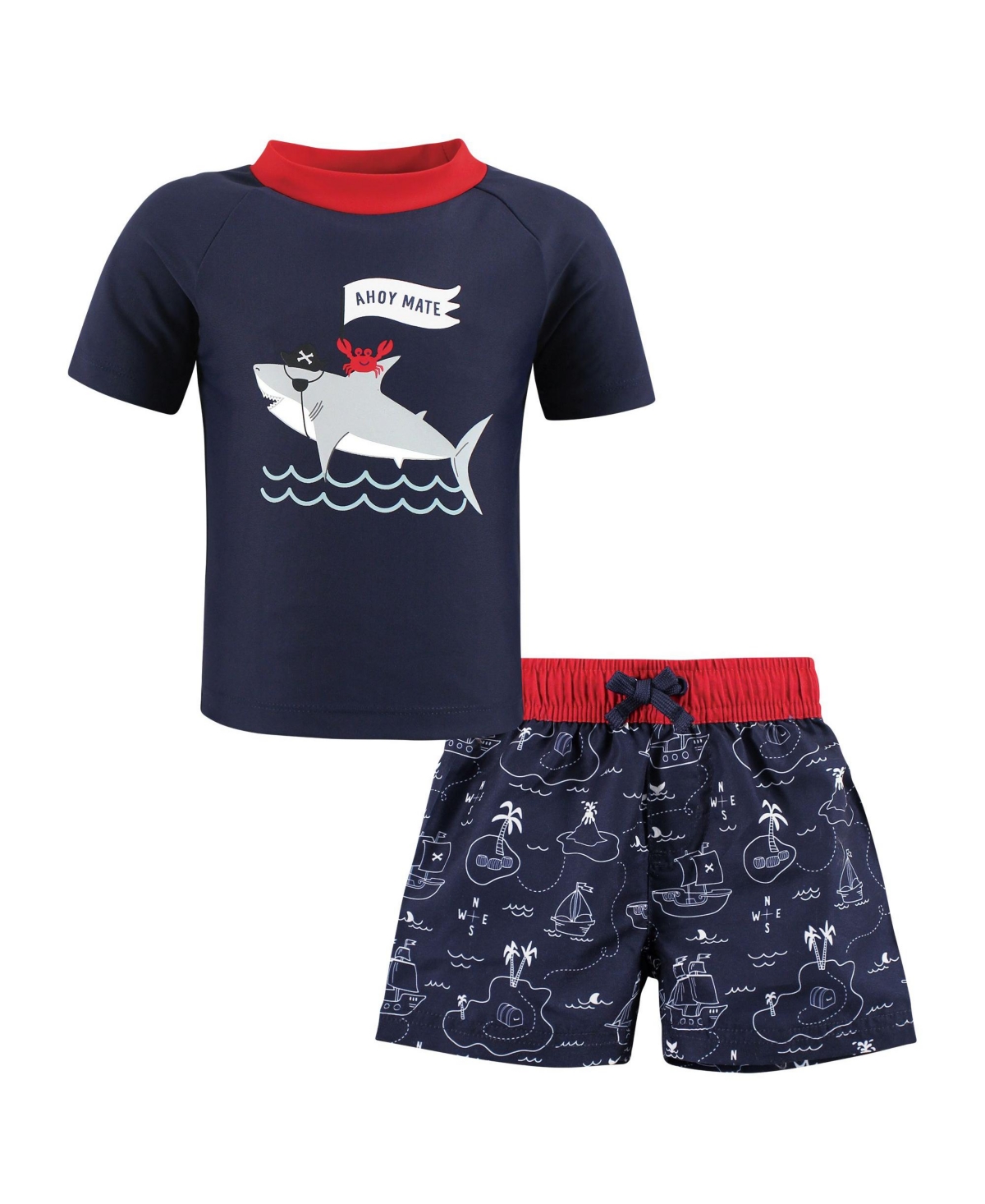 Click here for Hudson Baby Baby Boys Hudson Swim Rashguard Set  L... prices