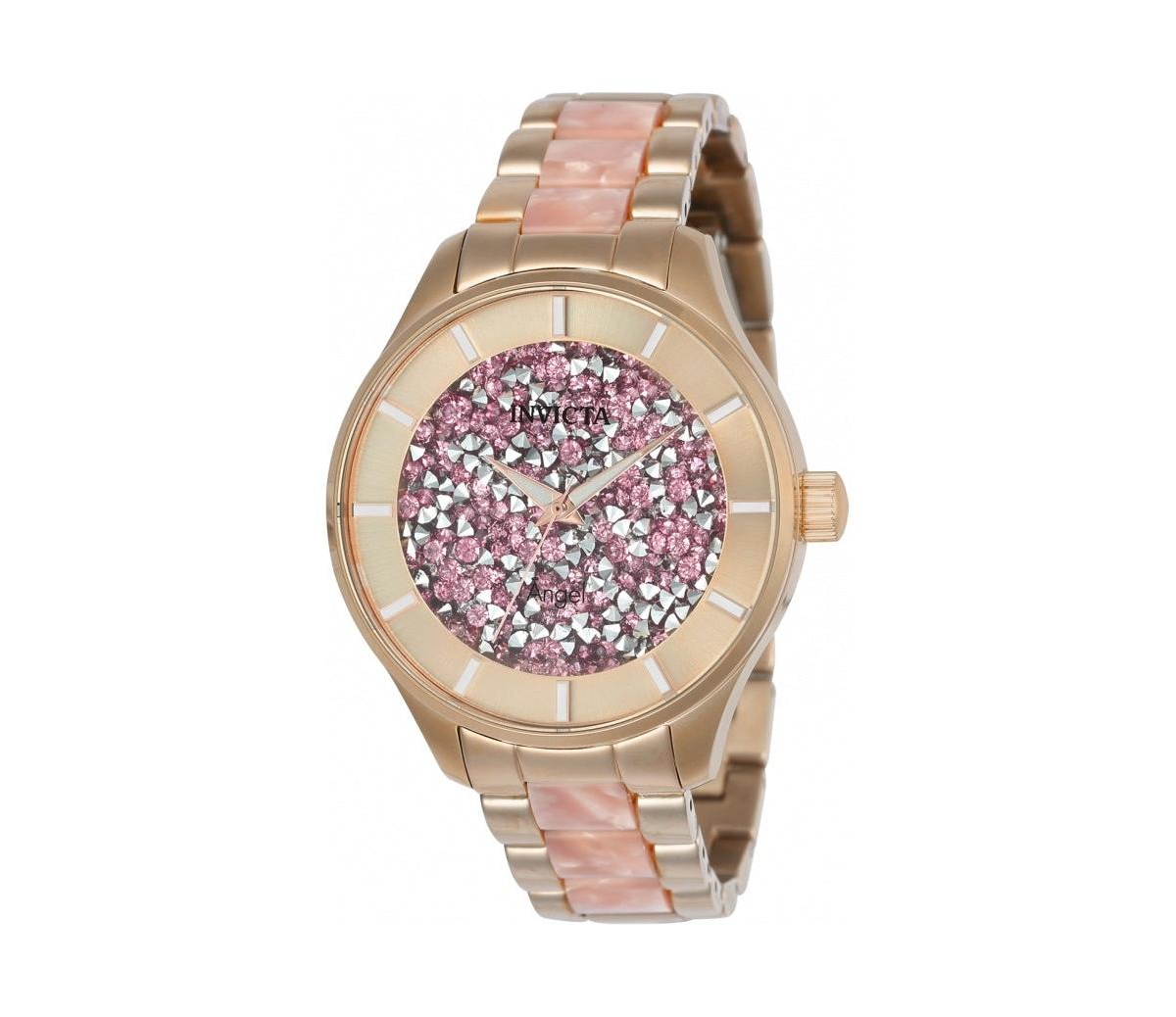 Click here for Invicta Womens Angel Quartz 3 Hand Pink Dial Stain... prices