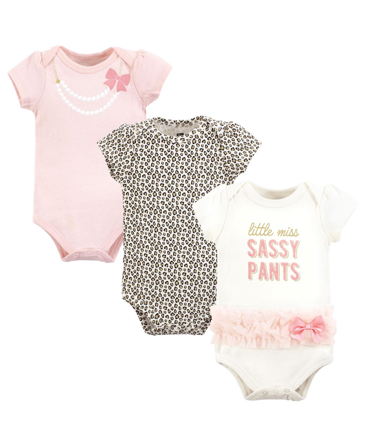 Click here for Hudson Baby Baby Girls Hudson Cotton Bodysuits 3-P... prices