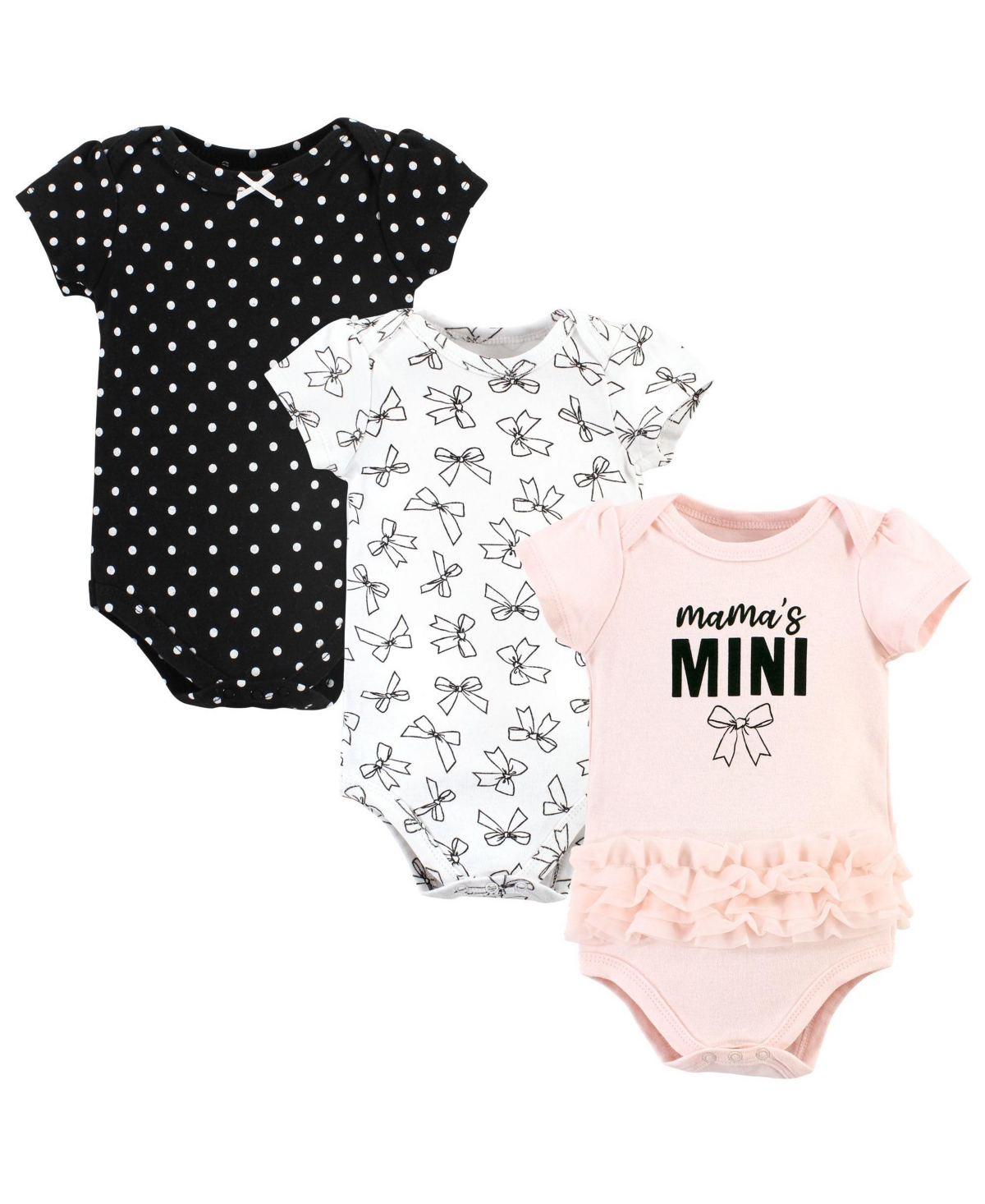 Click here for Hudson Baby Baby Girls Hudson Cotton Bodysuits 3-P... prices