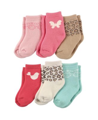 Click here for Luvable Friends Baby Girls 6pk Cuff Socks prices