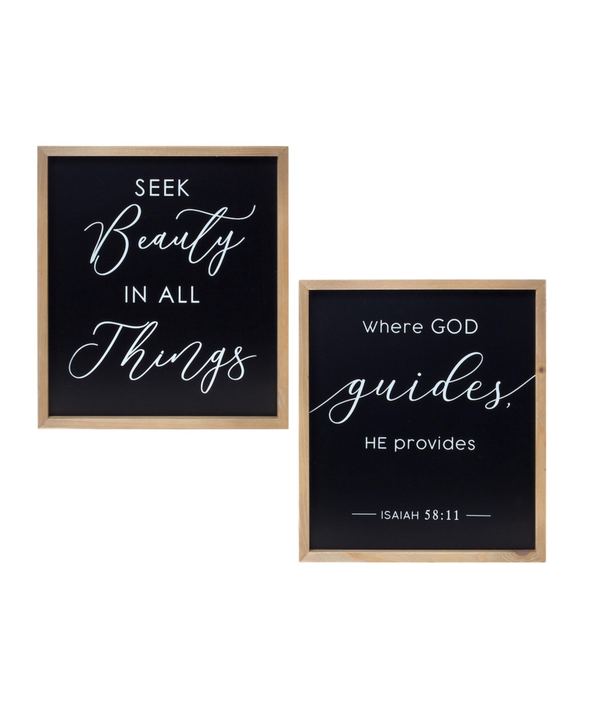 Click here for Blessed Decor Set of 2 Beauty and God Plaques for... prices