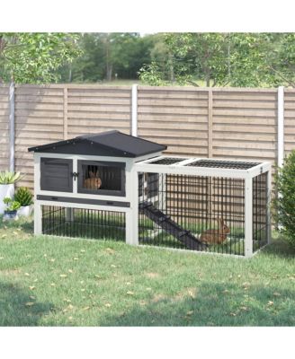 Click here for Pawhut Solid Wood Rabbit Hutch With 2 House Levels... prices