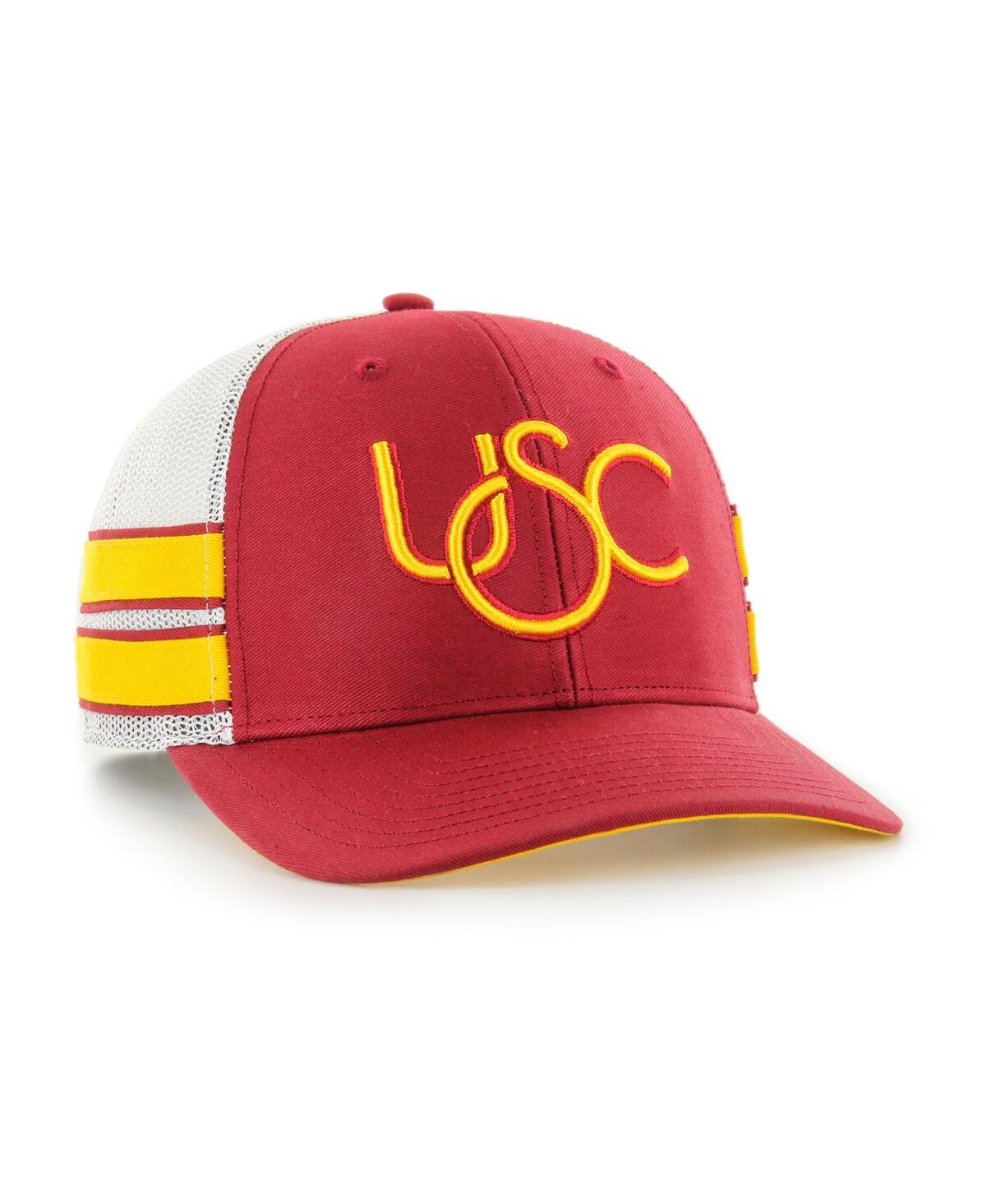 47 Brand Men's Cardinal Usc Trojans Straight Eight Adjustable Trucker ...