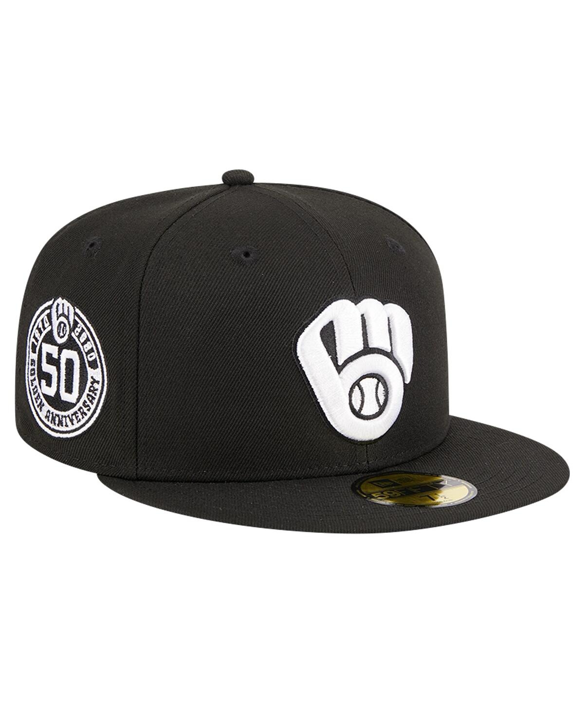 Click here for New Era Mens Black Milwaukee Brewers Logo 59FIFTY... prices