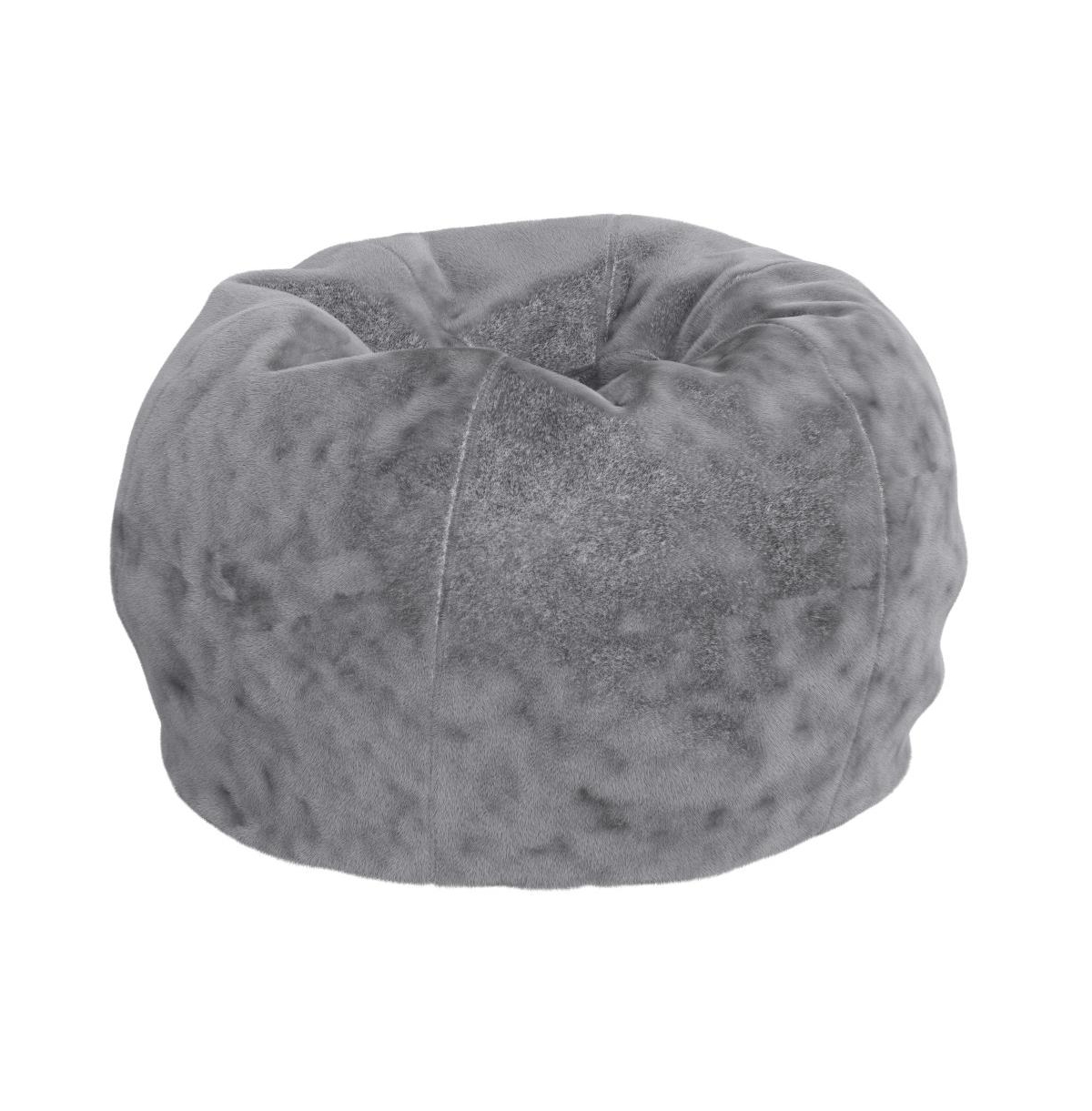 Click here for Small Bean Bag Chair For Kids And Teens - Gray fur... prices