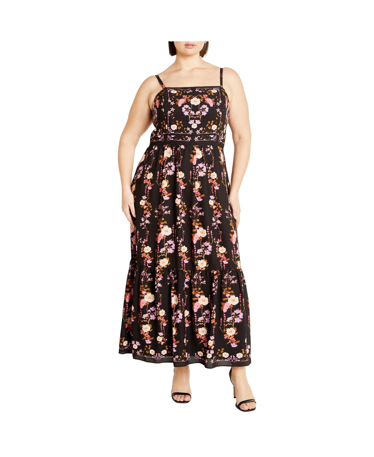Click here for City Chic Plus Size Molly Print Maxi Dress - Bouqu... prices