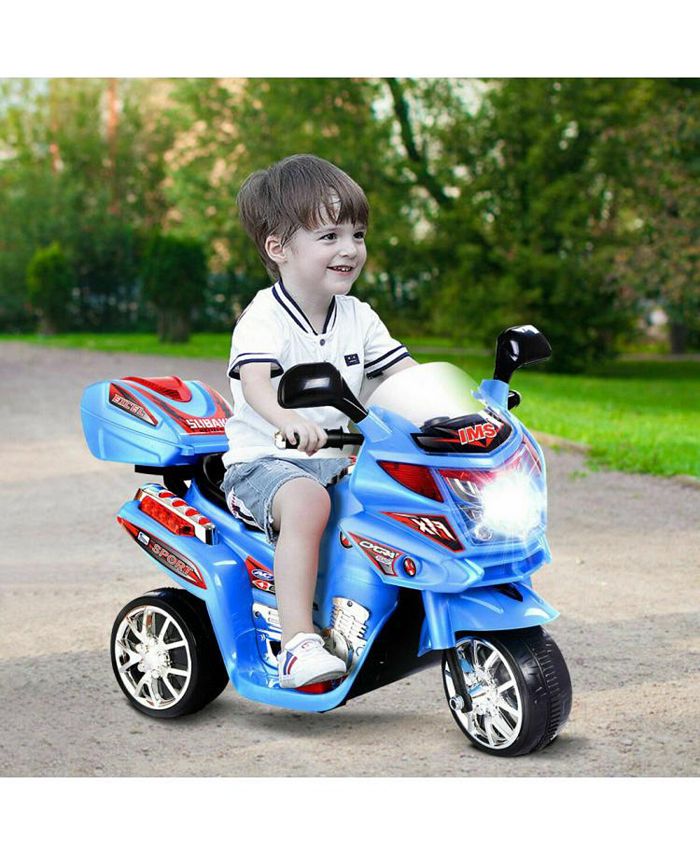 Slickblue 3 Wheel Kids 6V Battery Powered Electric Toy Motorcycle - Macy's