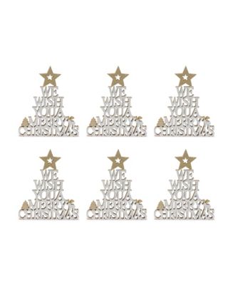 Slickblue We Wish You A Merry Christmas Sign (Set of 6) - Macy's